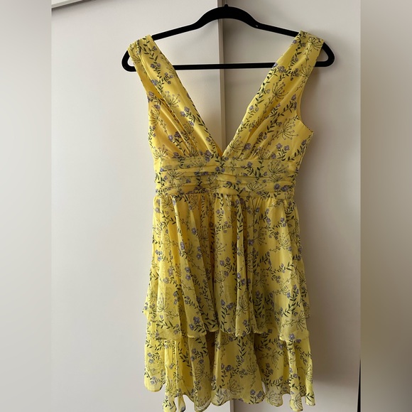 Bloomingdale's | Dresses | Yellow Floral Tea Party Dress From ...